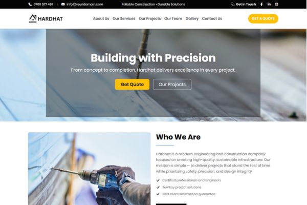 Buildscape Construction & Consultancy Website Website Template ...